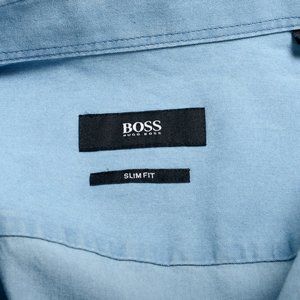 Hugo Boss | Shirts | Hugo Boss Mens Ismo Blue Slim Fit Dress Shirt ...